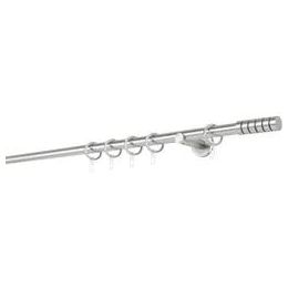 Gardinenstange mydeco "20mm Rillcube Wandtr&auml;ger 6,5 cm", silber (edelstahlfarben), L:160cm, Gardinenstangen