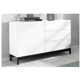 Sideboard Home Affaire "Metis", wei&szlig; (wei&szlig; hochglanz), B:110cm H:72cm T:40cm, Sideboards, Sideboard, Breite 110 cm