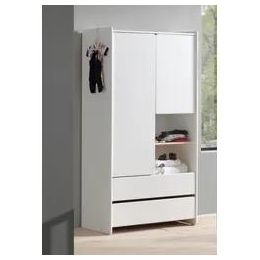 Kleiderschrank Vipack "Kiddy, mit funktioneller Einteilung und 2 Schubladen, stabil gebaut", wei&szlig;, B:90cm, Schr&auml;nke, Kleiderschrank, bietet viel Stauraum, wahlweise 2 Schrankbreiten