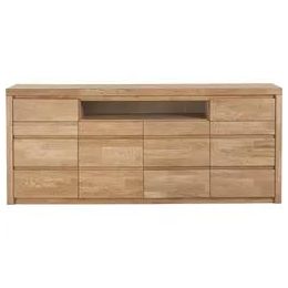 Kommode OTTO HOME "Silkeborg", braun (eiche teilmassiv), B:200cm H:85cm T:35cm, Holz teilmassiv, Sideboards, Kommode, Breite 200 cm