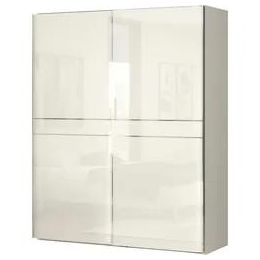 Schwebet&uuml;renschrank OTTO HOME "Piano, FSC-zertifiziert, mit Einlegeb&ouml;den und Kleiderstangen", beige (beige hochglanz), B:182cm H:224cm T:61cm, Holzwerkstoff, Schr&auml;nke, Schwebet&uuml;renschrank, UV lackiert, hochgl&auml;nzend, mit Soft-Close Funktion, in beige oder wei&szlig;