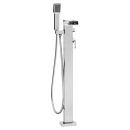 Wannenarmatur Ottofond "Niagara", grau (chrom), B:180cm H:95,5cm T:23cm, Messing, Armaturen, besonders massive Ausf&uuml;hrung