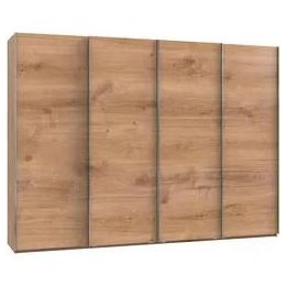 Schwebet&uuml;renschrank wimex "Level by fresh to go", braun (plankeneichefarben), B:300cm H:216cm T:65cm, Schr&auml;nke, Schwebet&uuml;renschrank, mit Synchron&ouml;ffnung