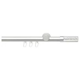 Gardinenstange Liedeco "Innenlaufgarnitur 20 mm Power Zylinder Acryl" Gr. 1, grau (aluminiumfarben), L:120cm &Oslash;:20mm, Aluminium, Gardinenstangen, Gardinenstange Komplett