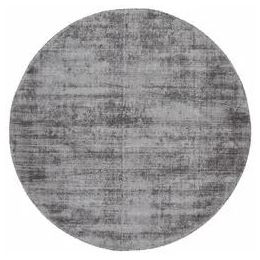 Teppich CarpetFine "Ava Viskoseteppich", grau (hellgrau), H:13mm &Oslash;:160cm, Viskose, Teppiche, Teppich, Seidenoptik, leichter Glanz, Wohnzimmer