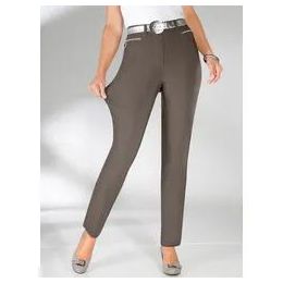 Stretch-Hose Stehmann, Damen, Gr. 44, Normalgr&ouml;&szlig;en, grau (taupe), 72% Viskose, 25% Polyamid, 3% Elasthan, unifarben, lang, Hosen, Topseller