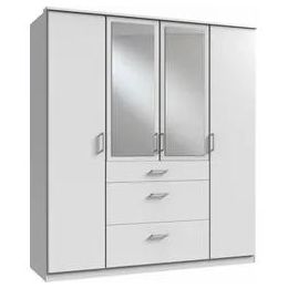 Kleiderschrank wimex "Click", wei&szlig;, B:180cm H:199cm T:58cm, Schr&auml;nke, Kleiderschrank Dreht&uuml;renschrank, mit Spiegel