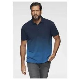 MAN'S WORLD Poloshirt MAN'S WORLD, Herren, Gr. 4XL (68/70), blau (blau, marine), Piqu&eacute;, Obermaterial: 100% Baumwolle, bestickt, normal, Shirts, Kurzarm, mit Polokragen, aus Piqu&eacute;-Stoff, mit stilvoller Stickerei