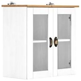 H&auml;ngeschrank Home Affaire "Oslo", wei&szlig; (wei&szlig;, honig), B:60cm H:58cm T:30cm, Massivholz, Schr&auml;nke, H&auml;ngeschrank