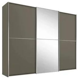 Schwebet&uuml;renschrank STAUD "Sinfonie Plus, edles Design in hochwertiger Qualit&auml;t, Made in Germany", braun (mocca), B:298cm H:240cm T:68cm, Holzwerkstoff, Schr&auml;nke, Schwebet&uuml;renschrank, Mit Spiegelt&uuml;re und vier verschiedenen Ausstattungsvarianten