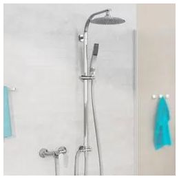 EISL&reg; Duschsystem EISL "BARBADOS", grau (chrom), Brausegarnituren, wassersparend, Antikalk, h&ouml;henverstellbar, Edelstahl