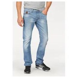 Slim-fit-Jeans Bruno Banani "Jimmy (Stretch)", Herren, Gr. 34, L&auml;nge 34, blau (light blau), Obermaterial: 98% Baumwolle, 2% Elasthan, schmal lang, Jeans Slim-fit-Jeans, schmale Beinform, niedrige Leibh&ouml;he, mit Button-Fly