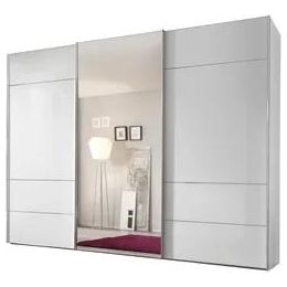 Schwebet&uuml;renschrank STAUD "Sonate Lucca mit Spiegel, Made in Germany", alpinwei&szlig;glas, B:249cm H:240cm T:68cm, Holzwerkstoff, Schr&auml;nke, Schwebet&uuml;renschrank, Mit vier verschiedenen Ausstattungsvarianten