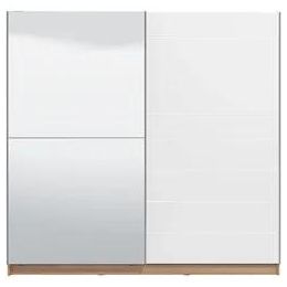 Schwebet&uuml;renschrank Inosign "Mondego", braun (opaque wei&szlig; hg, artisan eiche), B:217cm H:210cm T:62,5cm, Holzwerkstoff, MDF, Schr&auml;nke, Schwebet&uuml;renschrank, mit Spiegel