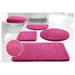 Badematte OTTO HOME "Merida, Badvorleger, Badezimmer Teppich" Gr. 9, pink (fuchsia), H:32mm, Kunstfaser, Badematten, Badematte, Badteppich, Uni Farben, rechteckig, rund & als 2-tlg. Set erh&auml;ltlich