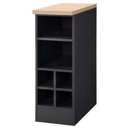 Unterschrank KOCHSTATION "KS-Stockholm", grau (grau, grafit), B:30cm H:85cm T:60cm, Holzwerkstoff, Schr&auml;nke, Unterschrank, hochwertige MDF-Fronten