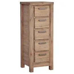 Kommode GUTMANN FACTORY "Tunis", beige (sandfarben), B:46cm H:120cm T:45cm, FSC-zertifizierter Holzwerkstoff, Holz teilmassiv, Sideboards, Kommode, Breite 46 cm