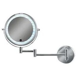 Kosmetikspiegel Kleine Wolke "Lumi Mirror", silber, H:36cm T:4cm, Glas, Metall, Spiegel, 7-fach Vergr&ouml;sserung