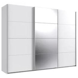 Schwebet&uuml;renschrank wimex "Norderstedt", wei&szlig; (wei&szlig;, spiegel), B:270cm H:210cm T:64cm, Schr&auml;nke, Schwebet&uuml;renschrank, INKLUSIVE 2 Stoffboxen und 2 zus&auml;tzliche Einlegeb&ouml;den, mit Spiegel