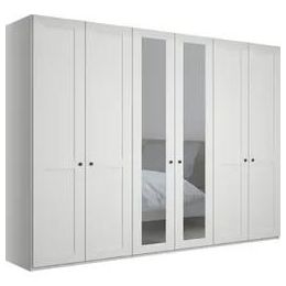 Kleiderschrank Wiemann "G&ouml;teborg, mit 95 &Ouml;ffnungswinkel, Made in Germany", wei&szlig; (wei&szlig;, kristallspiegel), B:295,2cm H:216cm T:58cm, Glas, Holzwerkstoff, Schr&auml;nke, Kleiderschrank, inkl. Spiegel und T&uuml;rend&auml;mpfung, moderner Landhausstil