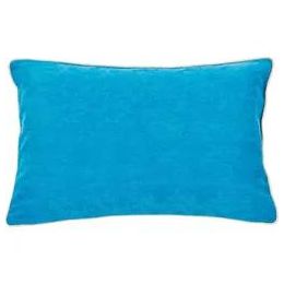 Dekokissen done. "Joy", blau (petrol, unifarben), B:40cm L:60cm, Polyester, Dekokissen_Sitzkissen_Kissenh&uuml;llen, unifarben, Rei&szlig;verschluss, Kissenh&uuml;le ohne F&uuml;llung, 1 St&uuml;ck