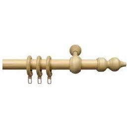 Gardinenstange Liedeco "Th&uuml;ringen" Gr. 1, beige (natur), L:120cm &Oslash;:28mm, Holzwerkstoff, Gardinenstangen