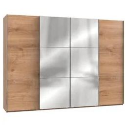 Schwebet&uuml;renschrank wimex "Level by fresh to go", braun (plankeneichefarben), B:300cm H:216cm T:65cm, Schr&auml;nke, Schwebet&uuml;renschrank, mit Synchron&ouml;ffnung