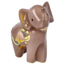 Sammelfigur Goebel "Elephant", braun, B:7cm H:15,5cm, Porzellan, Dekofiguren, Figur, Porzellan, Kiombo
