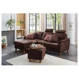 Ecksofa Home Affaire "Palmera L-Form, B: 244 cm - OTTO. Verl&auml;ssliche Qualit&auml;t.", braun (mokka), B:244cm H:89cm T:163cm, 100% Polyester;Struktur (100% Polyester);Luxus-Microfaser in Lederoptik (100% Polyester), Sofas, Ecksofa, optional Bettfunktion & Bettkasten, Federkern
