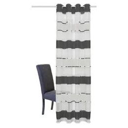 Vorhang Home Wohnideen "DARIAH", grau (anthrazit), B:140cm H:245cm, Polyester, Gardinen, HxB: 245x140, blickdicht
