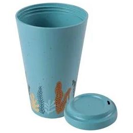 Becher AWAVE "AWAVE", blau (t&uuml;rkis), H:15,5cm &Oslash;:9,5cm, Kunststoff, Trinkgef&auml;&szlig;e, Becher, mit rPET, 400 ml