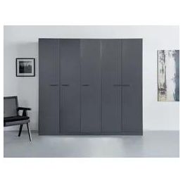 Dreht&uuml;renschrank Rauch "Kleiderschrank Schrank Garderobe TOPSELLER OTELI inkl. Inneneinteilung", grau (graumetallic), B:226cm H:210cm T:54cm, Holzwerkstoff, Schr&auml;nke, Dreht&uuml;renschrank, mit zus&auml;tzlichen Einlegeb&ouml;den, optional mit Spiegel MADE IN GERMANY