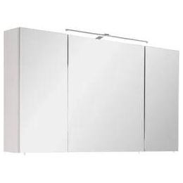 Spiegelschrank Optifit "Ava", wei&szlig; (wei&szlig; glanz), B:109cm H:68cm T:17,5cm, Schr&auml;nke, Spiegelschrank, mit LED Beleuchtung