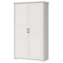 Kleiderschrank OTTO HOME "Evergreen, wahlweise in 3 Breiten, H&ouml;he 224cm", wei&szlig; (elfenbeinfarben, wei&szlig;), B:131cm H:224cm T:58cm, Holzwerkstoff, MDF, Schr&auml;nke, Kleiderschrank Dreht&uuml;renschrank, im klassischen Landhausstil,FSC-zertifiziert,hochwertige UV Lackierung