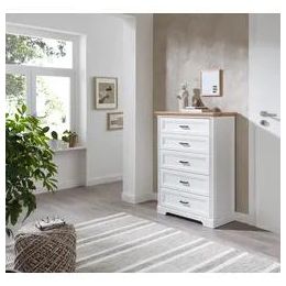 Kommode Innostyle "Jasmin", braun (pinie hell), B:93cm H:121cm T:41cm, FSC-zertifizierter Holzwerkstoff, Holzwerkstoff, Sideboards, Kommode, mit 5 Schubk&auml;sten