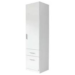 Dreht&uuml;renschrank Rauch "Kleiderschrank Schrank Garderobe Schlafzimmerschrank CELLE", wei&szlig; (alpinwei&szlig;, hochglanz wei&szlig;, griffe alu), B:47cm H:210cm T:54cm, Holzwerkstoff, Schr&auml;nke, Dreht&uuml;renschrank, in 4 Breiten und 2 H&ouml;hen, optional mit Schubk&auml;sten MADE IN GERMANY