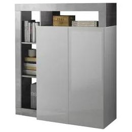 Highboard Home Affaire "Hamburg", grau (wei&szlig;, betonoptik), B:108cm H:126cm T:42cm, Sideboards, Highboard, Breite 108 cm