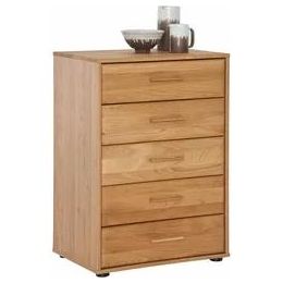 Hochkommode Wiemann "Lido", braun (eiche), B:60cm H:86cm T:43cm, Sideboards, Breite 60 cm