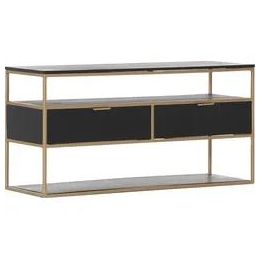Lowboard GUTMANN FACTORY "Porto", schwarz (schwarz, gold), B:120cm H:60cm T:40cm, Sideboards, Lowboard, Kommode, Breite 120 cm