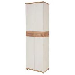 Garderobenschrank Germania "Topix", wei&szlig; (wei&szlig;, wei&szlig;, eichefarben), B:59cm H:199cm T:40cm, Schr&auml;nke, Garderobenschrank, mit ausziehbarer Kleiderstange