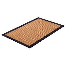 Teppich Grund "Herringbone", beige, B:75cm H:8mm L:120cm, Kunstfaser, Teppiche, Teppich, In- und Outdoor geeignet, mit Bord&uuml;re