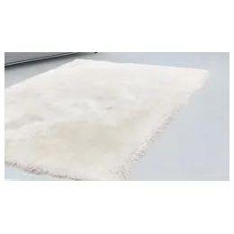 Hochflor-Teppich Kayoom "Cosy" Gr. 2, wei&szlig;, B:80cm H:80mm L:150cm, Kunstfaser, Teppiche, Besonders weiche Microfaser, dichter hochwertiger Langflor, Wohnzimmer