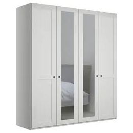 Kleiderschrank Wiemann "G&ouml;teborg, mit 95 &Ouml;ffnungswinkel, Made in Germany", wei&szlig; (wei&szlig;, kristallspiegel), B:197,3cm H:216cm T:58cm, Glas, Holzwerkstoff, Schr&auml;nke, Kleiderschrank, inkl. Spiegel und T&uuml;rend&auml;mpfung, moderner Landhausstil