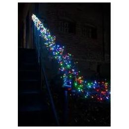 Konstsmide LED-Lichterkette "Weihnachtsdeko aussen", schwarz, Dioden 960 Stk. Flammen 960 Stk., Kabell&auml;nge 5m x Gesamtl&auml;nge 12,2m, Lichterketten, Micro LED B&uuml;schellichterkette Cluster, mit 8 Funktionen, 960 Dioden