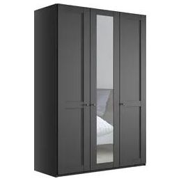 Kleiderschrank Wiemann "G&ouml;teborg, mit 95 &Ouml;ffnungswinkel, Made in Germany", grau (graphit, dekor, kristallspiegel), B:148,4cm H:216cm T:58cm, Glas, Holzwerkstoff, Schr&auml;nke, Kleiderschrank, inkl. Spiegel und T&uuml;rend&auml;mpfung, moderner Landhausstil