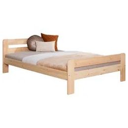 Massivholzbett Ticaa "Bert", FSC-zertifiziert (Kiefer), Jugendbett, mit Lattenrost", beige (kiefer massiv natur), B:148cm L:205cm, Betten, Massivholzbett, ideal f&uuml;r das Kinder- und Jugendzimmer, Massivholz