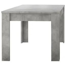 Esstisch Home Affaire "Dama 180 x 90 cm, K&uuml;chentisch, Esszimmertisch", grau (beton, optik, beton, optik, beton, optik), B:180cm H:79cm T:90cm, Tische, Esstisch, rechteckig, Tischplattenst&auml;rke 22 mm, verschiedene Farben