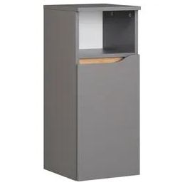 Unterschrank SAPHIR "Quickset Badschrank mit 1 T&uuml;r, 1 Einlegeboden, 30 cm breit", grau (quarzgrau matt touch, akzent riviera eiche quer nb), B:30cm H:72cm T:33cm, Schr&auml;nke, Unterschrank, Badezimmer-Unterschrank inkl. T&uuml;rd&auml;mpfer, grifflos