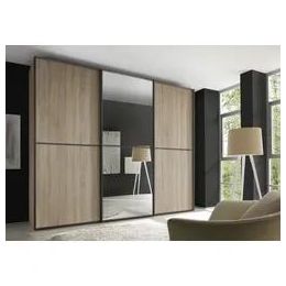Schwebet&uuml;renschrank STAUD "Sinfonie Plus, edles Design in hochwertiger Qualit&auml;t, Made in Germany", sonoma eiche, B:298cm H:222cm T:68cm, Holzwerkstoff, Schr&auml;nke, Schwebet&uuml;renschrank, Mit Spiegelt&uuml;re und vier verschiedenen Ausstattungsvarianten