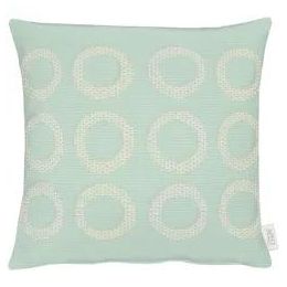 Dekokissen Apelt "1710" Gr. 1, beige (natur, gr&uuml;n, kreise), B:46cm L:46cm, Polyester, Dekokissen_Sitzkissen_Kissenh&uuml;llen, Kissenh&uuml;lle ohne F&uuml;llung, 1 St&uuml;ck
